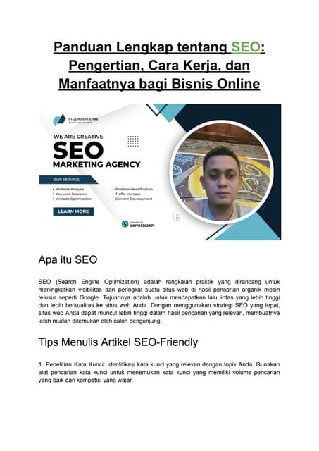 SEO 101 (Bahasa Indonesia) | PPTX