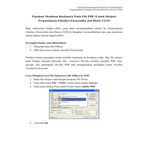 Panduan membuat bookmark | PDF