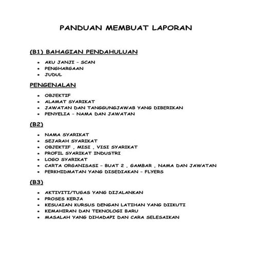 Panduan Membuat Laporan Docx