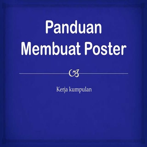 Panduan membuat poster | PPT