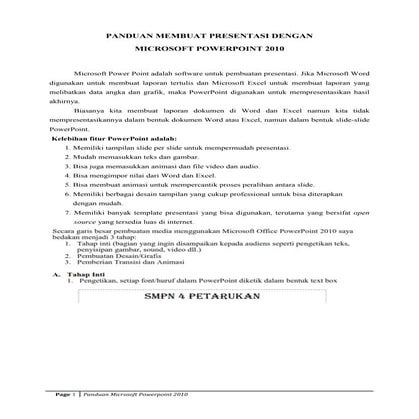 Panduan Membuat PowerPoint | PDF