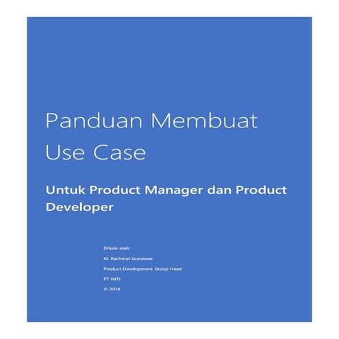 Panduan membuat use case untuk product manager dan product developer | DOCX