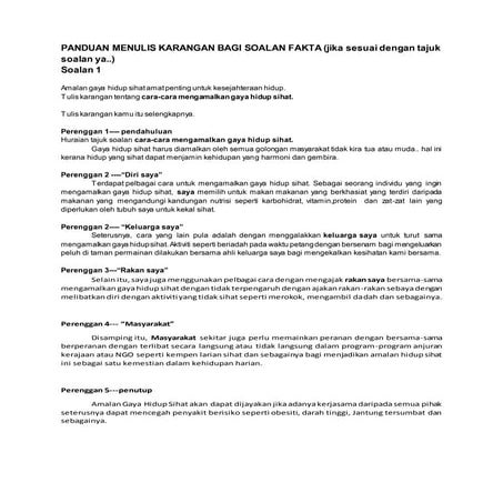Panduan menulis karangan fakta | DOCX