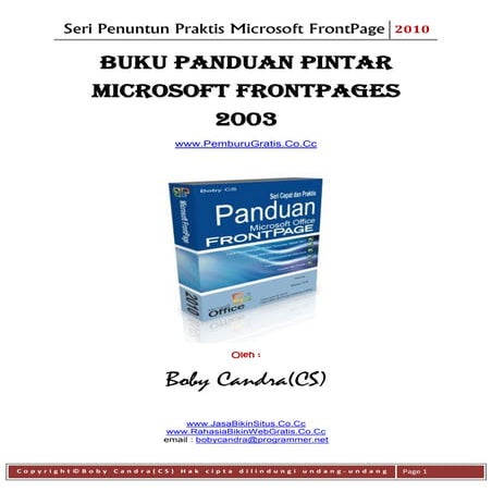 Panduan Microsoft Frontpages - Boby Candra | PDF