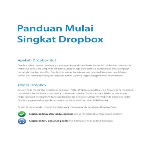 Panduan mulai singkat dropbox | PDF