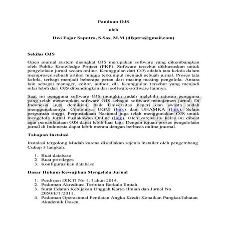 Panduan ojs | PDF