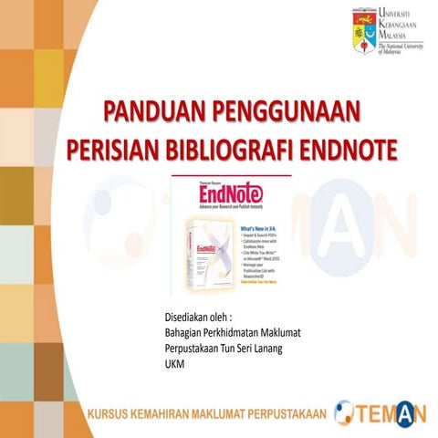 Panduan penggunaan endnote | PPTX