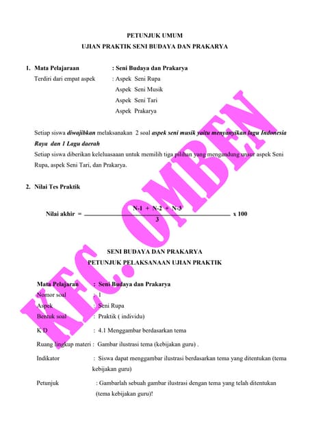 Pedoman penilaian ujian praktik b. inggris | PDF