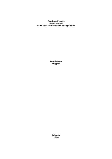WAWANCARA DAN INTEROGASI, OPERASI PENYAMARAN DAN PENIUP PELUIT | PDF