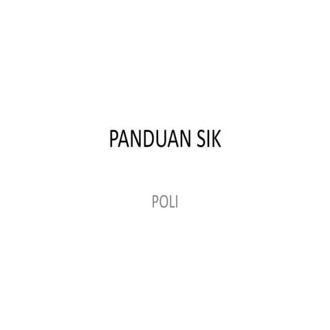 Panduan sik | PPT