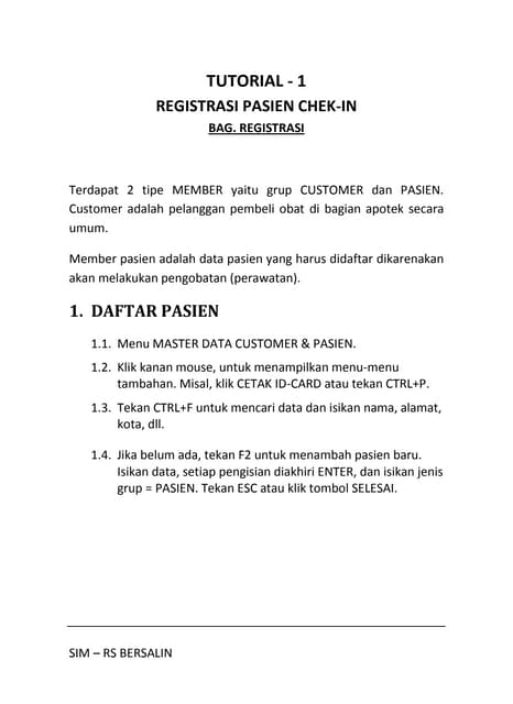 Manual khanza simrs | PDF