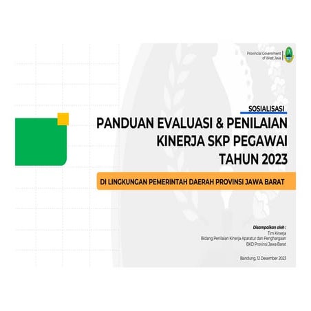 Panduan SKP 2023 dinas pendidikan provinsi Jawa Barat | PDF