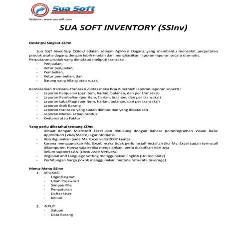 Panduan ss inv | PDF