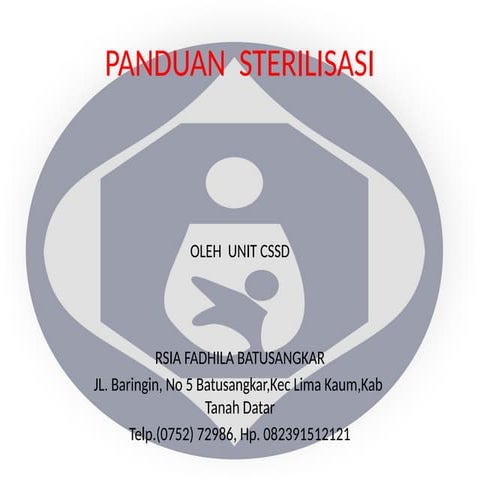 Farmasi Rumah Sakit - CSSD (Central Sterile Supply Department) | PDF