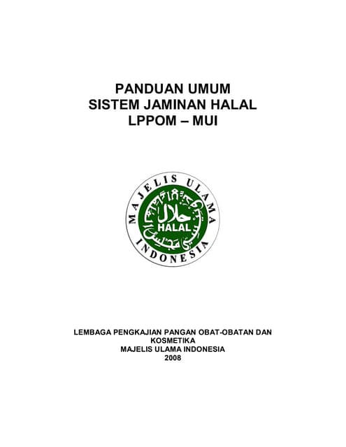 SISTEM JAMINAN HALAL | PPT