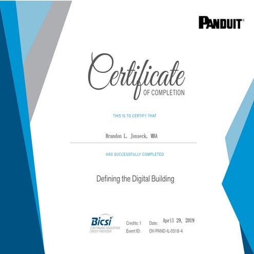 Panduit defining the digital building - brand jonseck | PDF