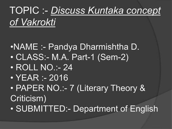 Alamkara school-Bhamaha,Udbhata & Rudrata.. | PPT