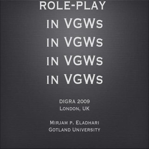 Part of RPG Panel at Digra 2009