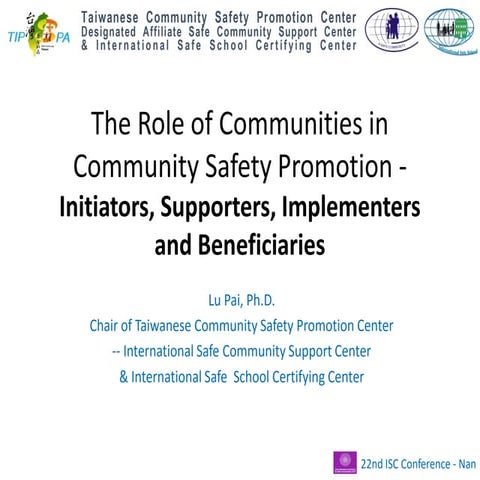 The Role of Communities in Community Safety Promotion | PDF