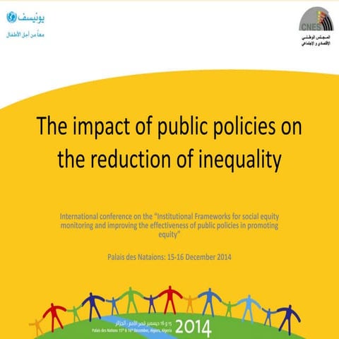 The impact of public policies on the reduction of inequality, CNES ...