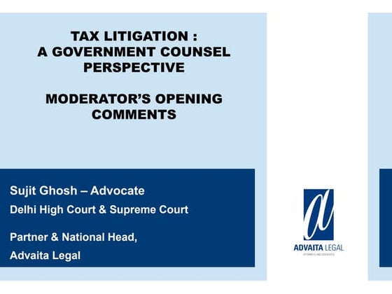 Panel 6 : Tax Litigation Trends & Strategies | PPT
