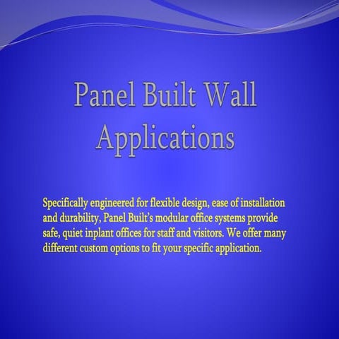 Panel Built Wall Applications | PPTX