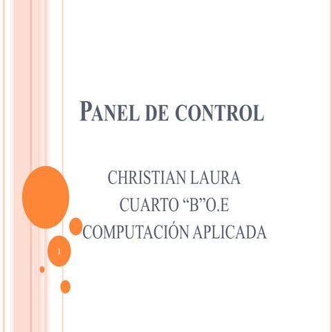 Panel de control | PPTX