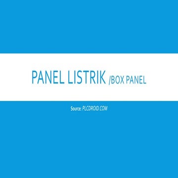 Panel listrik: Tipe Box Panel Listrik | PPTX