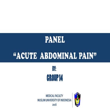 PANEL MODUL ACUTE ABDOMINAL PAIN (NYERI AKUT ABDOMEN) | PDF