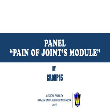 PBL MODUL NYERI SENDI BLOK MUSKULOSKELETAL | PDF