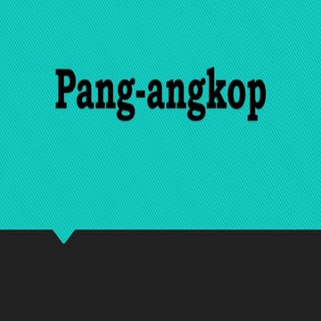 Pang- angkop | PPTX