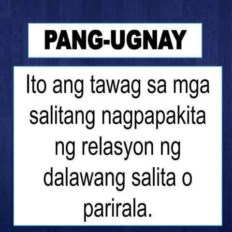 Pang ugnay, Pagpapahayag ng saloobin | PPTX