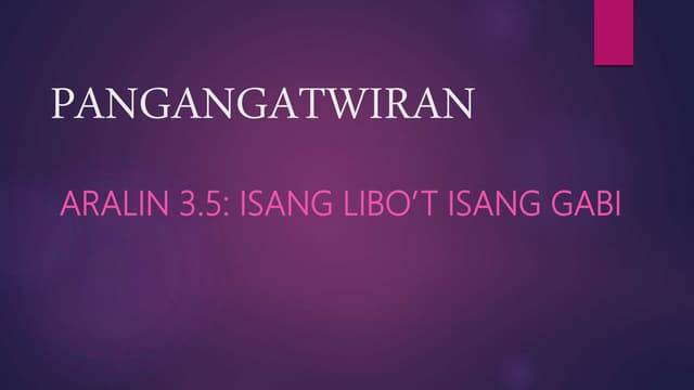 Pangangatwiran | PPTX