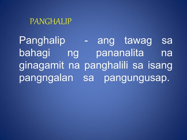 Panghalip | PPTX