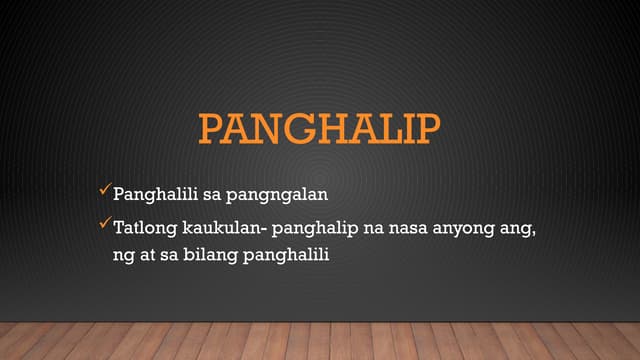 Panghalip | PPTX