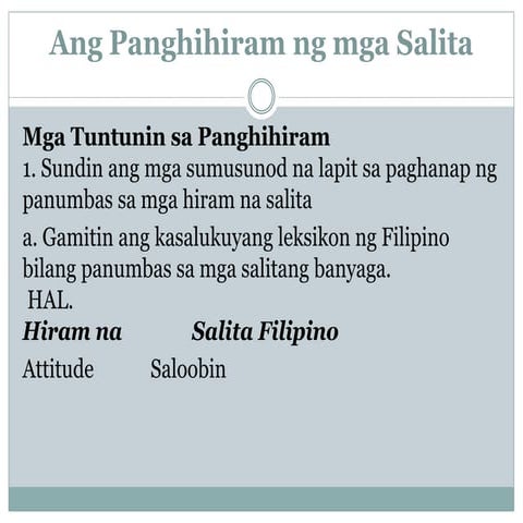Panghihiram ng salita | PPTX