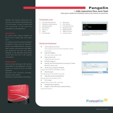 Pangolin Datasheet | PDF | Databases | Computer Software and Applications