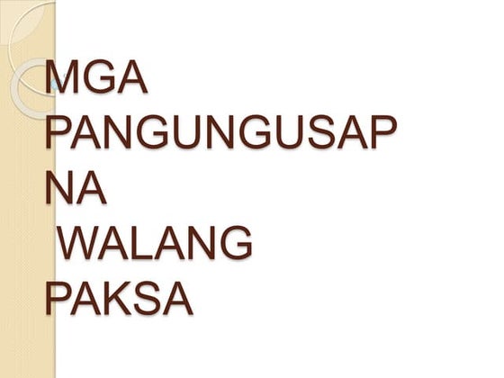 Pangawing || Pangawil | PPT