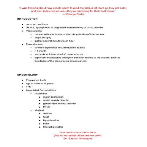 Panic attack panic disorder | PDF