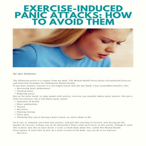 EXERCISE-INDUCED PANIC ATTACKS: HOW TO AVOID THEM | PDF