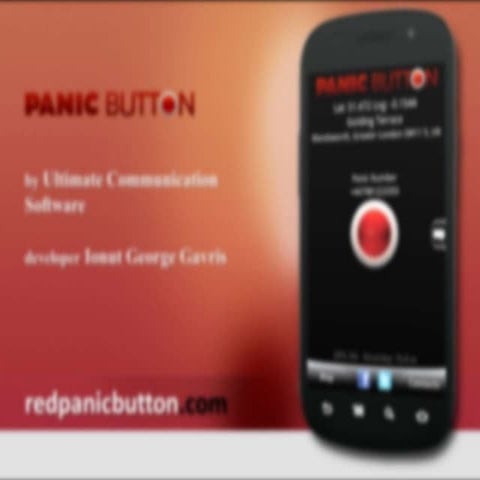 Red panic Button Emergency App for iPhone & Android | PPTX | First Aid ...