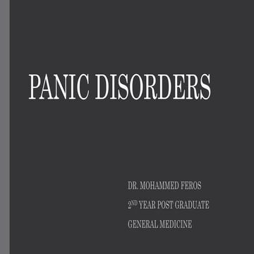 Panic disorders | PPTX