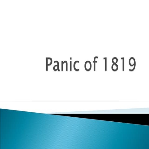 Panic of 1819 | PPT