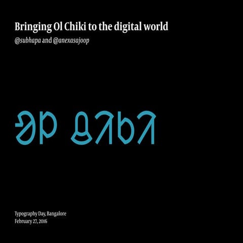 Typoday 2016: Presentation by Pooja Saxena and Subhashish Panigrahi | PDF