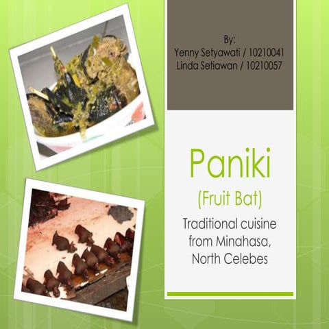 Paniki (fruit bat) Extreme Cuisine from Indonesia | PPTX