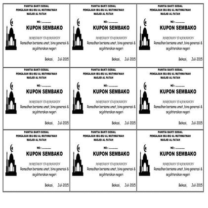 Panitia bakti sosial_kupon_sembako | DOCX