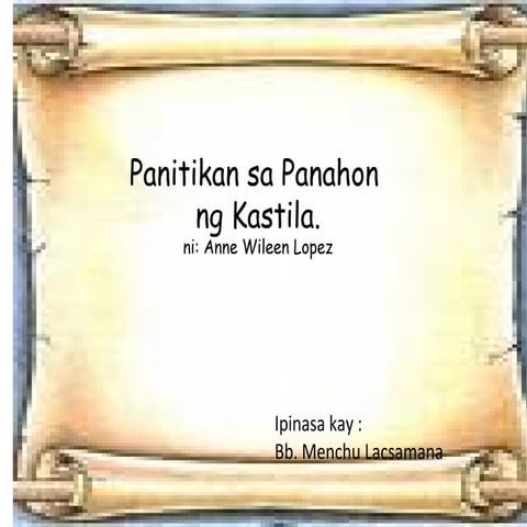 Panitikan sa Panahon ng Kastila | PPT