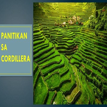 PANITIKAN NG REHIYON CAR (CORDILLERA ADIMINSTRATIVE REGION GROUP 2 ...