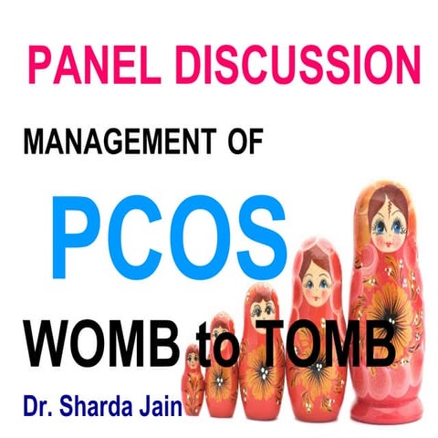 PANEL DISCUSSION MANAGEMENT OF PCOS WOMB to TOMB . PANELISTS : Dr ...