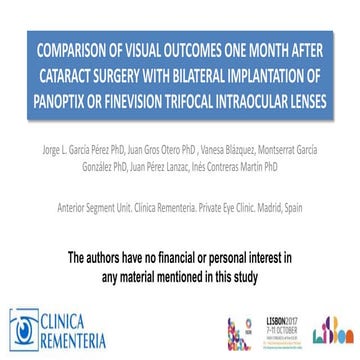 Panoptix vs finevision ESCRS 2017 | PPTX